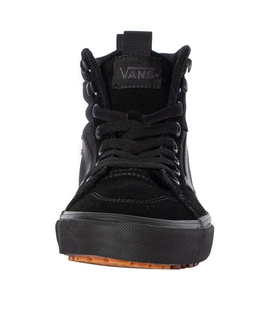 Vans Filmore Hi Guard Suede Trainers in Black for Men | Lyst