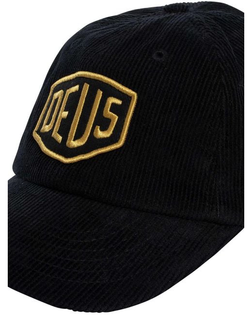 Deus Ex Machina Shield Cord Dad Cap in Black for Men | Lyst UK