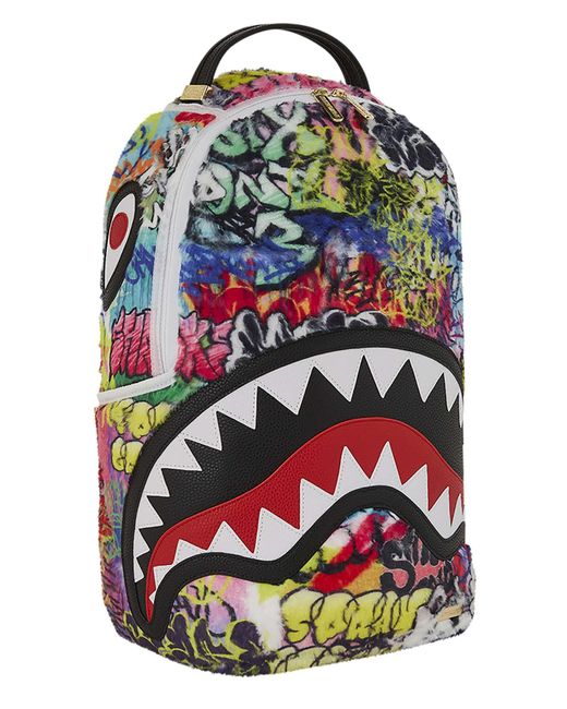Sprayground 20l Graffiti Faux Fur Backpack for Men | Lyst