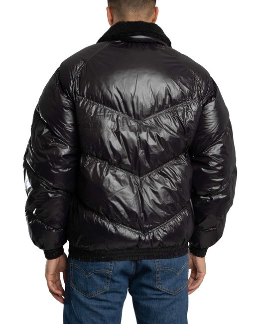 Schott Nyc Collin Puffer Jacket in Black for Men | Lyst UK