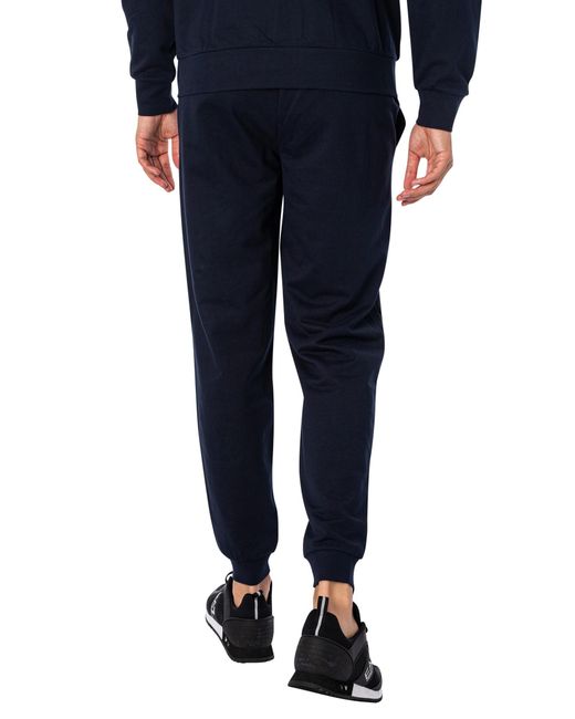 EA7 Chest Logo Zip Tracksuit in Blue for Men | Lyst