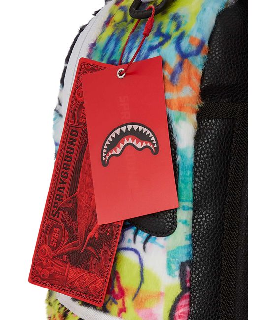 Sprayground 20l Graffiti Faux Fur Backpack for Men | Lyst