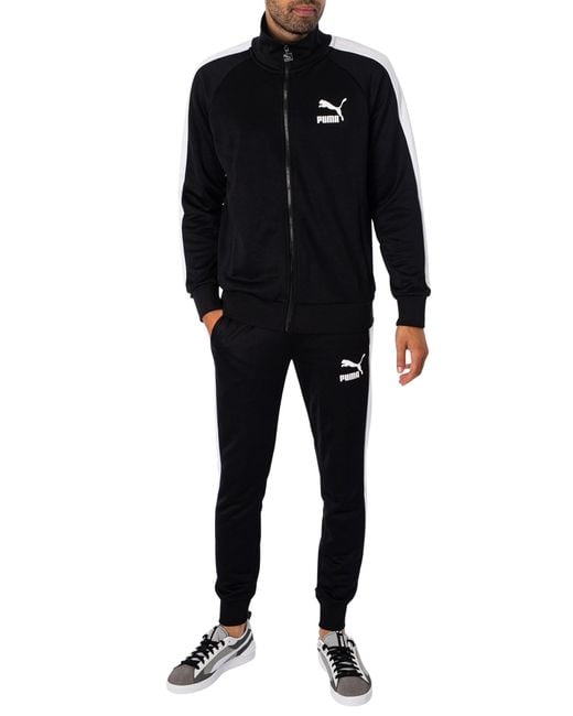 PUMA Iconic T7 Track Jacket in Black for Men | Lyst