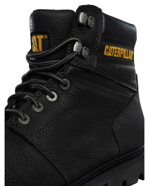 Caterpillar Allerton Wide Leather Boots in Black for Men | Lyst