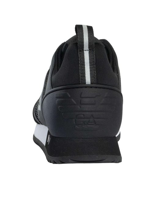 EA7 Athletic Logo Mesh Trainers in Black for Men | Lyst UK