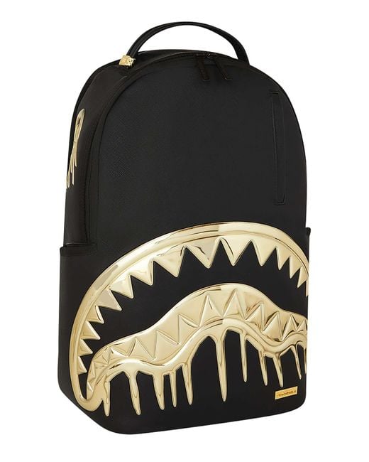 Sprayground 20l Gold & Dangerous Backpack in Black for Men | Lyst UK