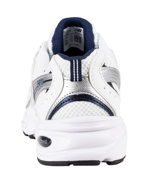 New Balance 530 Running Mesh Trainers in White for Men | Lyst