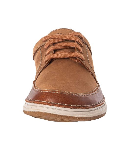 Clarks Nature 5 Lo Leather Shoes in Brown for Men | Lyst
