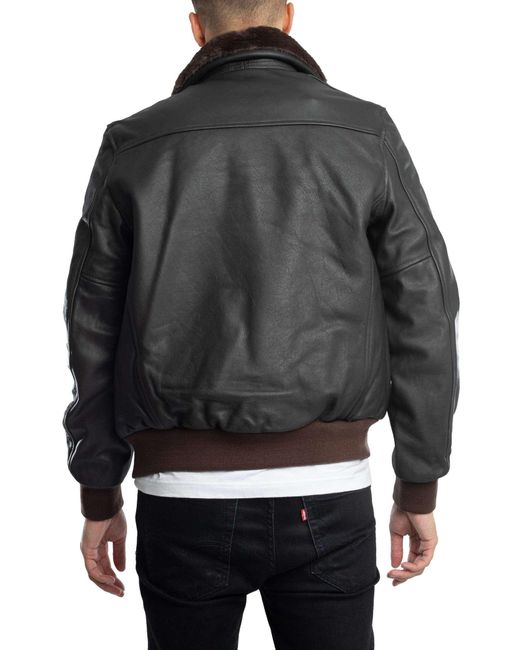 Schott Nyc Vintage A-2 Leather Flight Jacket in Grey for Men | Lyst Australia
