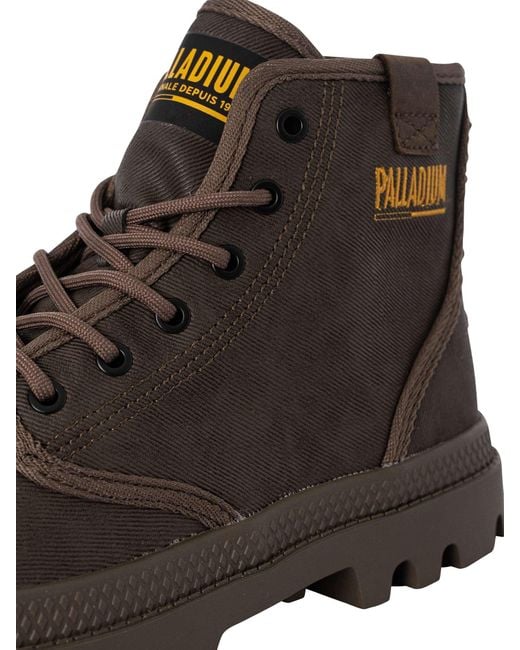 Palladium Pampa Hi Coated Boots in Brown for Men | Lyst