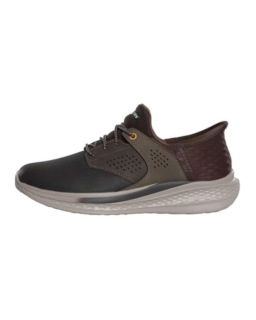 Skechers Slip-ins Slade Macklin Relaxed Trainers in Brown for Men | Lyst