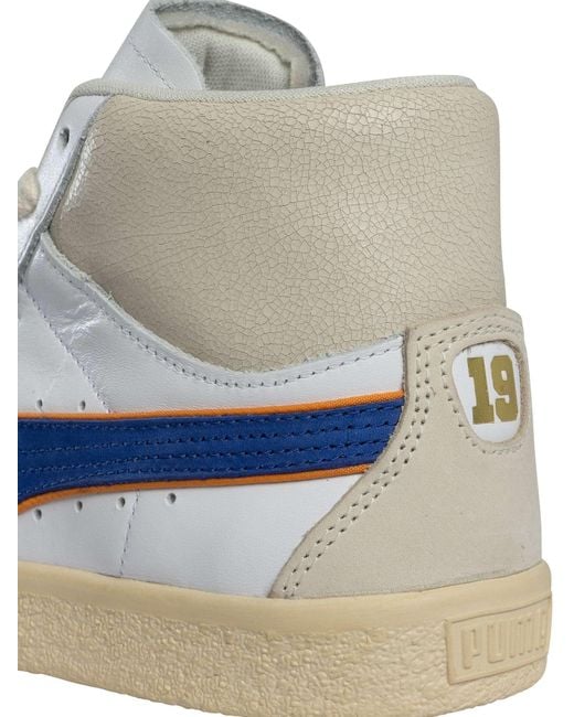 PUMA Clyde Mid Bball Rhuigi Hi Trainers in Blue for Men | Lyst