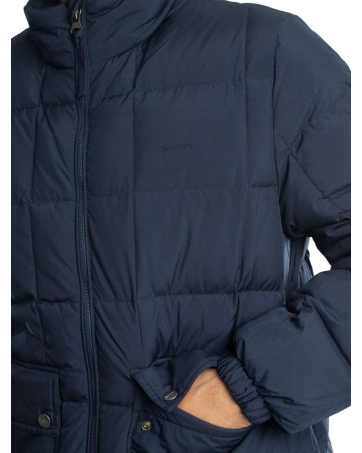 GANT Mid Down Jacket in Blue for Men | Lyst