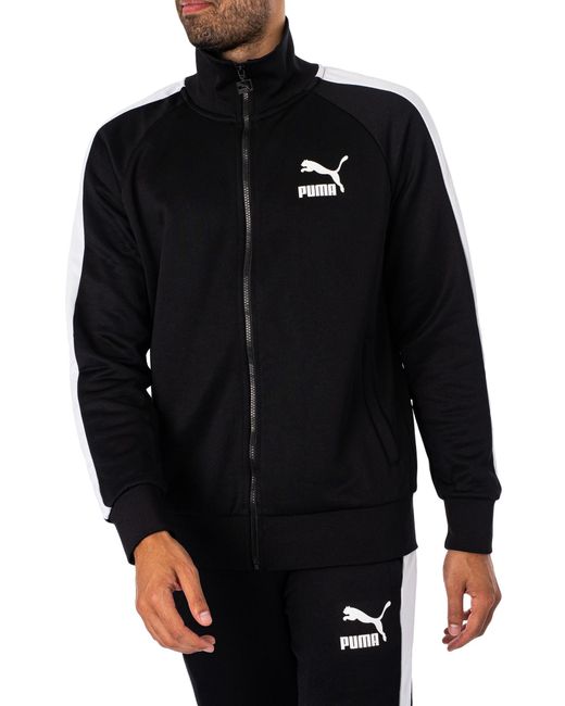 PUMA Iconic T7 Track Jacket in Black for Men | Lyst