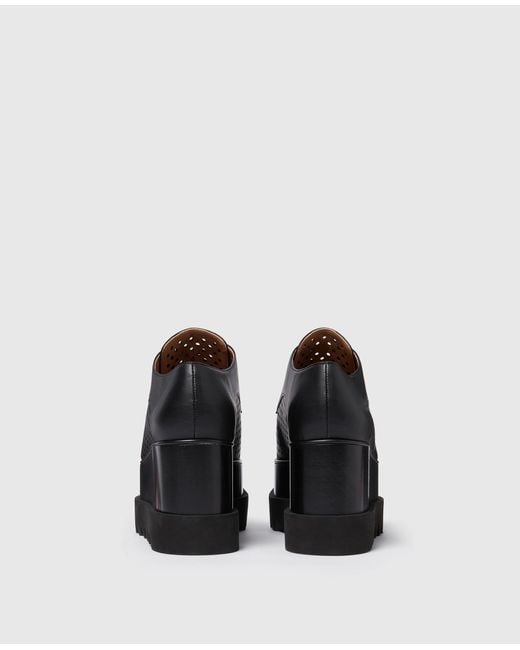 Stella McCartney Elyse Perforated Platforms in Black | Lyst