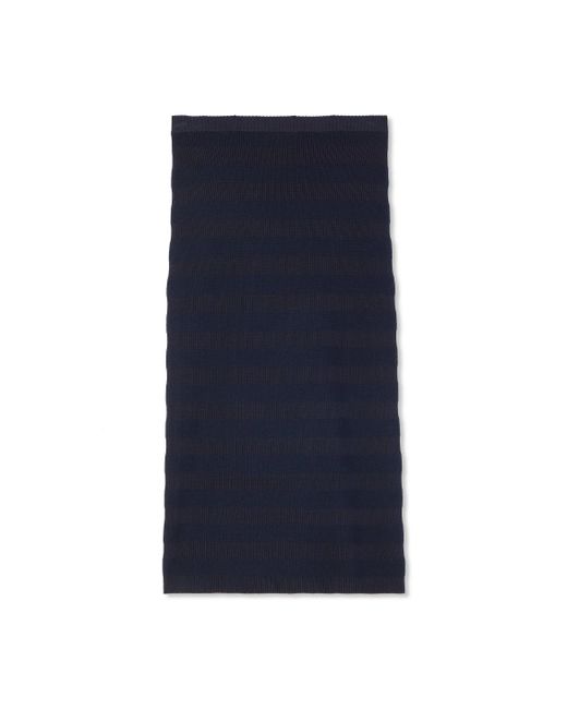 St. John Plaited 2x2 Rib Skirt in Blue | Lyst
