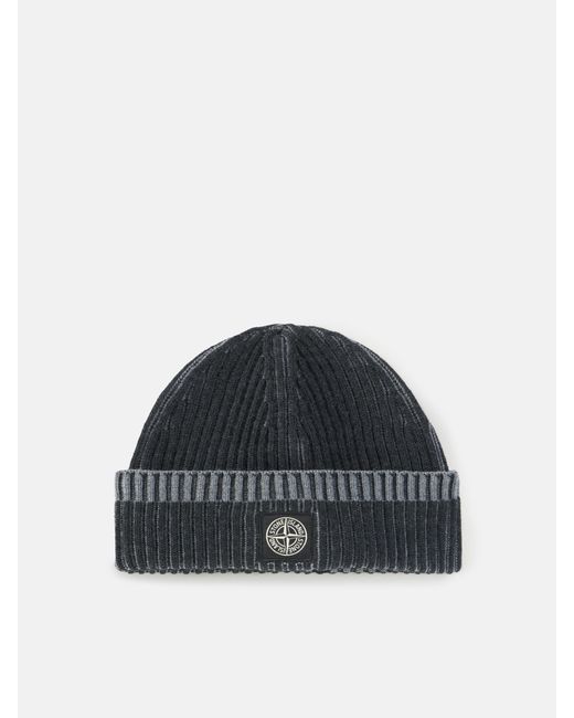 Stone Island N12C5 Vanisé Full Rib Rws Wool in Black for Men | Lyst