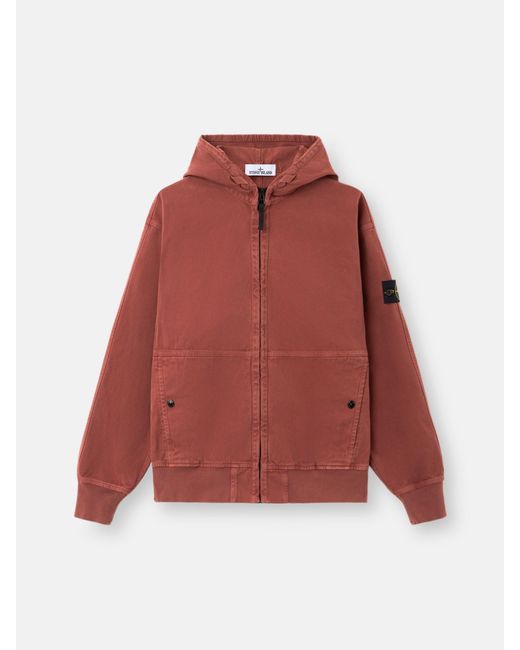 Stone Island 6100068 Organic Panama Cotton 'Old' Effect in Red for Men ...