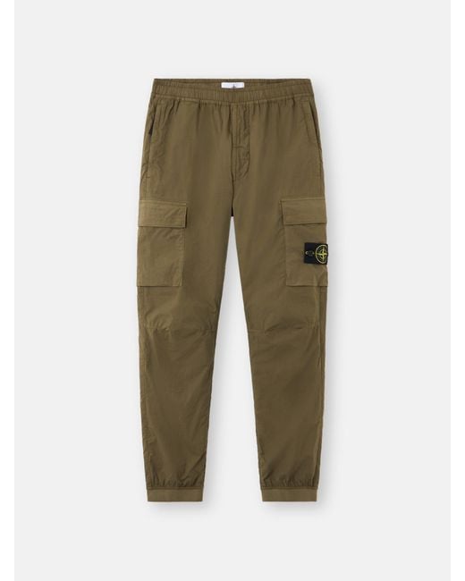 Stone Island 3100031 Stretch Cotton Tela 'Paracadute' in Green for Men ...