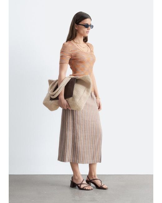 & Other Stories Midi Skirt in White | Lyst UK