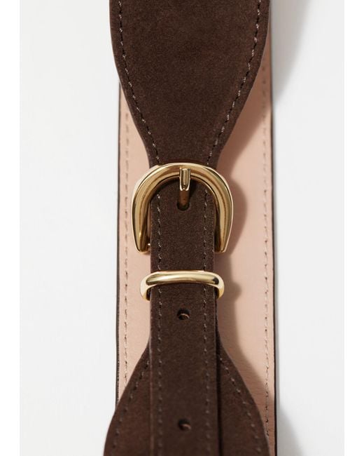 & Other Stories Wide Waist Belt in White | Lyst UK