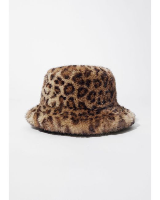 & Other Stories Leopard Faux-fur Hat in Brown | Lyst