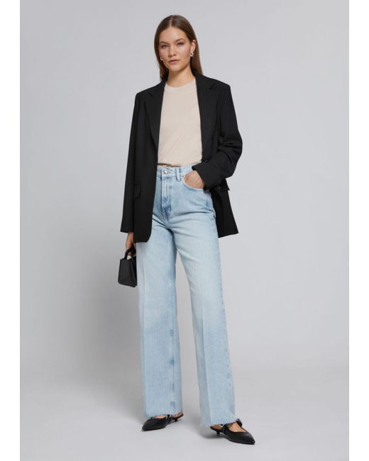 And Other Stories Straight Full Length Jeans In Blue Lyst