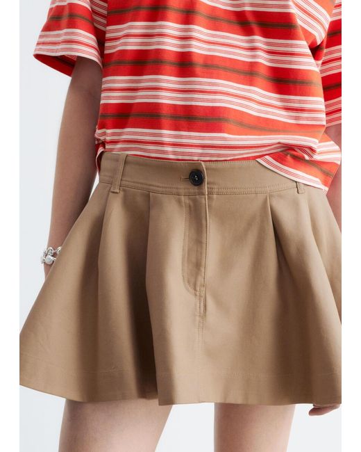 & Other Stories Pleated Mini Skirt in Red | Lyst UK