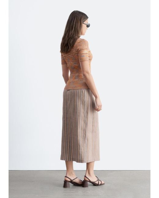 & Other Stories Midi Skirt in White | Lyst UK