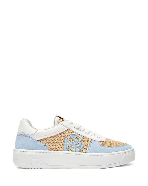 Stuart Weitzman Sw Courtside Logo Sneaker in White | Lyst UK