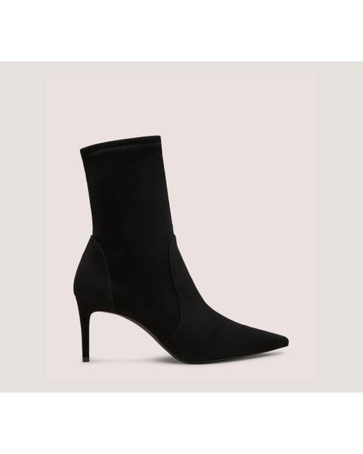 Stuart Weitzman Stuart Power Bootie 75 in Black | Lyst