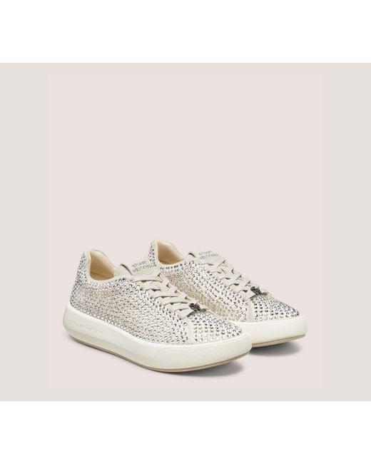 Stuart Weitzman Sw Pro Shine Sneakers in White | Lyst