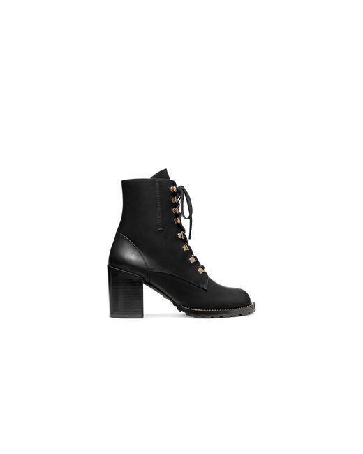 Stuart Weitzman Kolbie Chain Block Booties in Leather (Black) | Lyst Stuart Weitzman Kolbie Chain Block Booties in Leather (Black) | Lyst