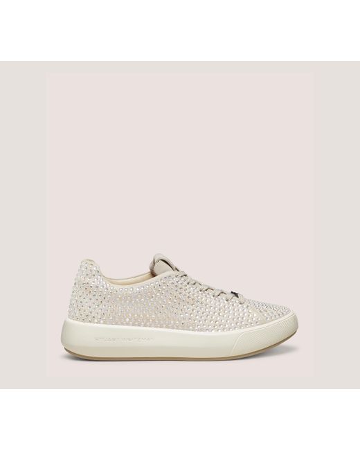 Stuart Weitzman Sw Pro Shine Sneakers in White | Lyst
