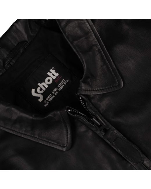 Schott Nyc Classic Leather Jacket in Black for Men | Lyst UK