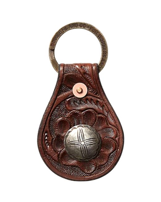 RRL Tooled Leather Key Fob in Brown for Men | Lyst UK