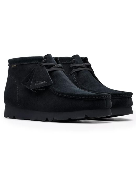 Clarks Wallabee Boot Gore-Tex in Black for Men | Lyst UK
