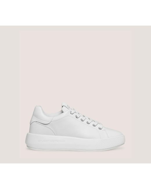 Stuart Weitzman Sw Pro Sleek Sneaker in White | Lyst