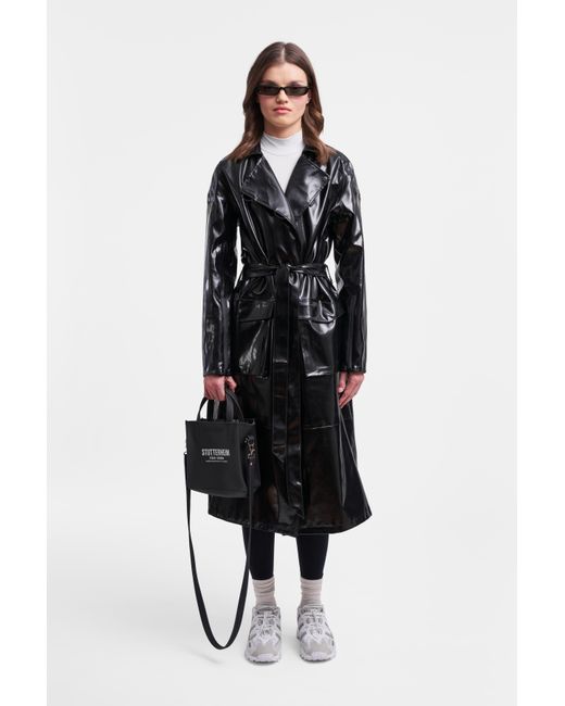 Stutterheim Kista Opal Trench Coat in Black | Lyst
