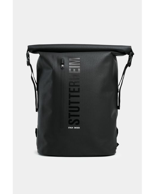 Stutterheim Rain Rolltop 25L Backpack in Black | Lyst