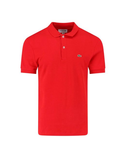 Lacoste Polo "Pima" in Red for Men | Lyst