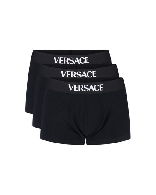Versace 3 Logo Boxer Shorts Set in Black for Men | Lyst