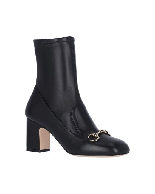 Gucci Ankle Boots With Clamp in Black | Lyst