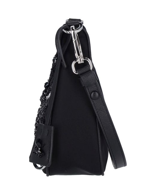 Prada Re-Edition 2005' Rhinestone Crossbody Bag in Black | Lyst