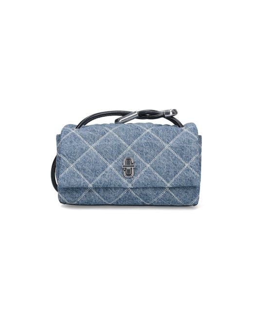 Marc Jacobs 'The Quilted Dual Chain' Denim Mini Shoulder Bag in Blue | Lyst