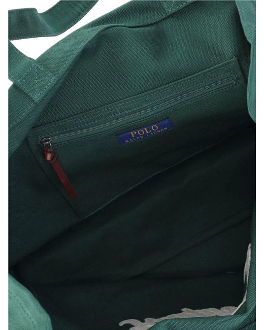Polo Ralph Lauren Logo Tote Bag in Green for Men | Lyst UK