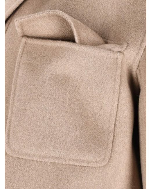 Max Mara Virgin Wool Jacket Fiero in Natural | Lyst UK