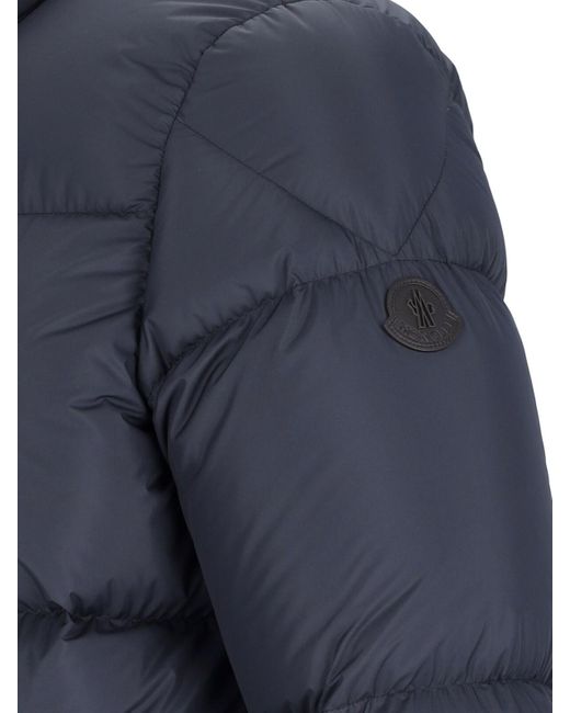 Moncler Short Down Jacket "besbre" in Blue for Men | Lyst