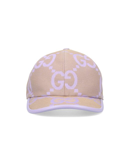 Gucci Jumbo Gg Baseball Cap in Pink | Lyst