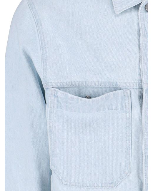 Stone Island Ultra Bleached' Denim Jacket in Blue for Men | Lyst UK